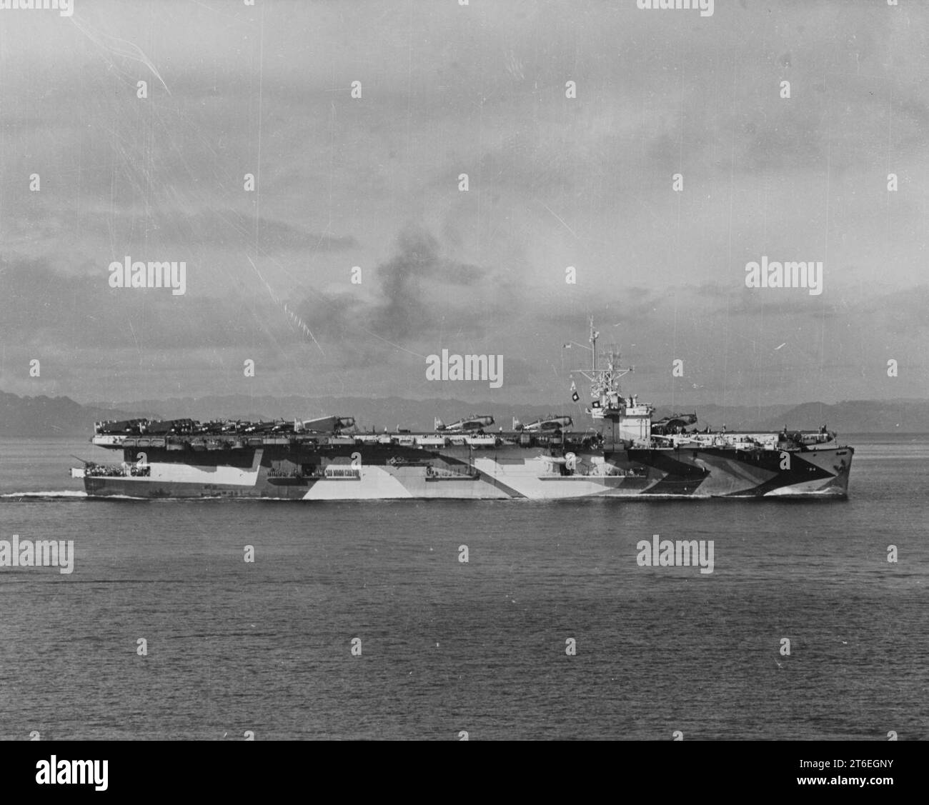 USS Lunga Point (CVE-94) underway in the Mindanao Sea on 3 January 1945 ...