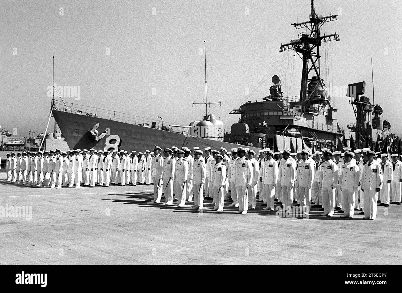 USS Lynde McCormick (DDG-8) decommissioning at San Diego 1991 Stock ...