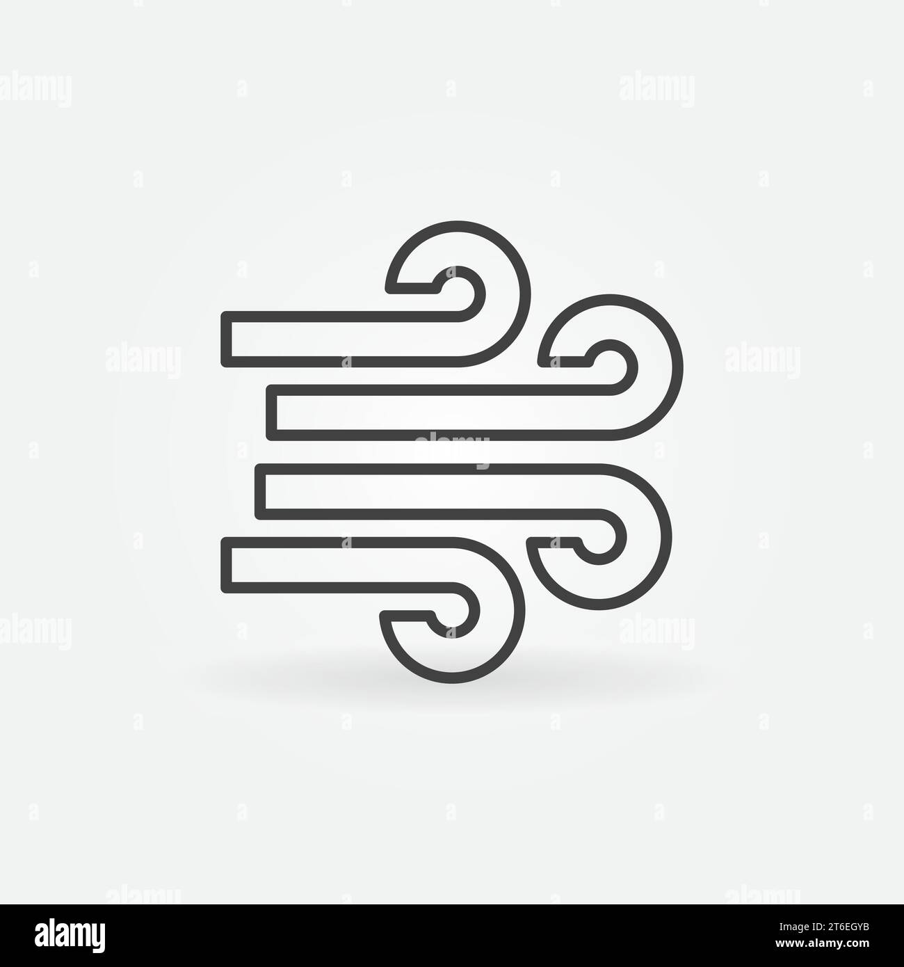Wind linear vector concept minimal icon or logo element Stock Vector ...