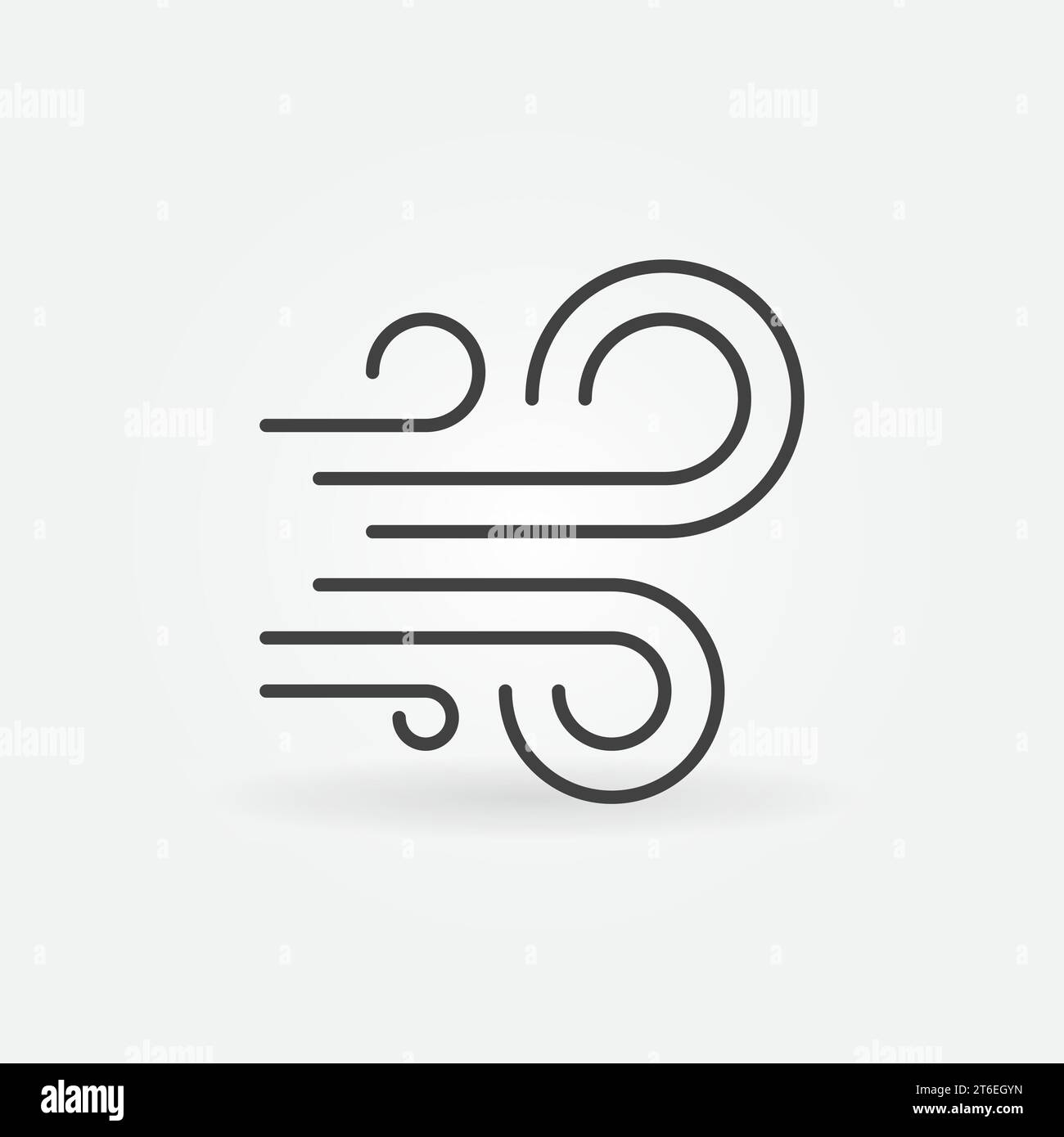 Vector Wind Flows concept icon or symbol in thin line style Stock ...