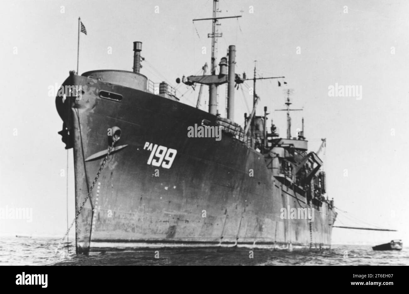 USS Magoffin (APA-199) at anchor, circa in 1945 Stock Photo - Alamy