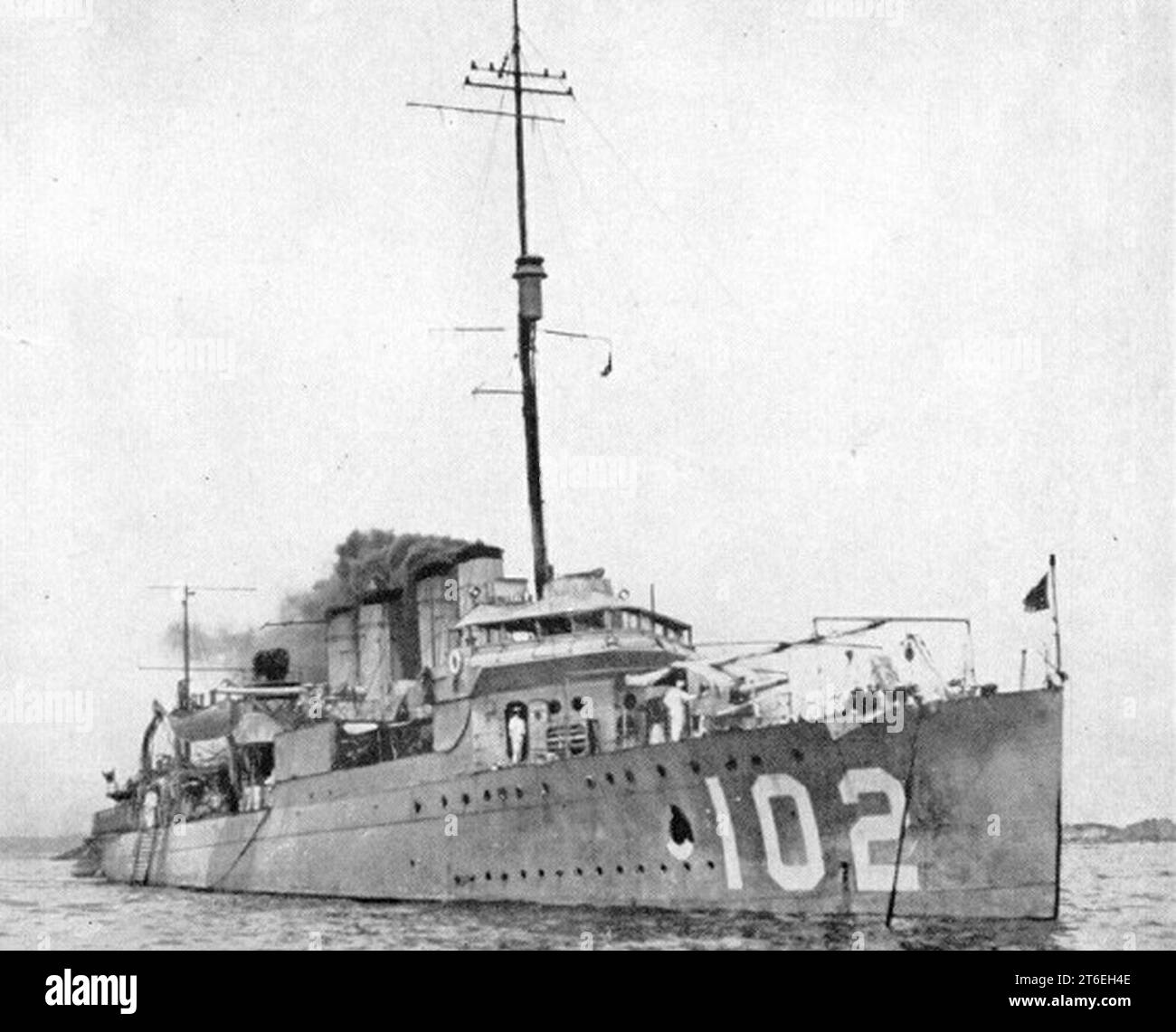 USS Mahan (DM-7) at anchor during the early 1920s Stock Photo - Alamy