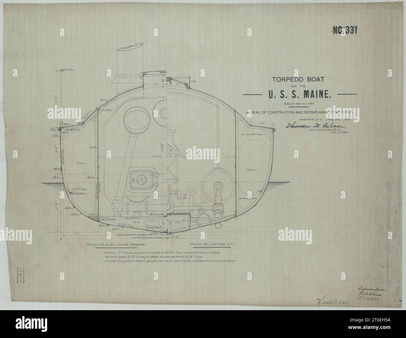USS Maine (AC R-1)- Torpedo Boat Stock Photo - Alamy