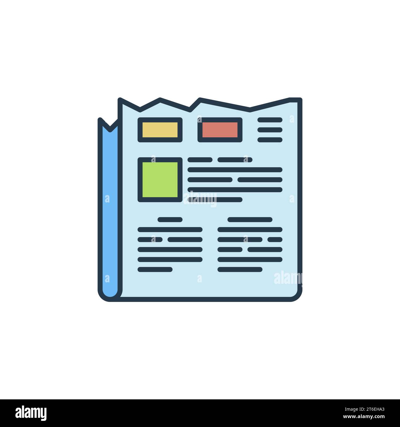 Old Newspaper vector concept colored icon or design element Stock ...