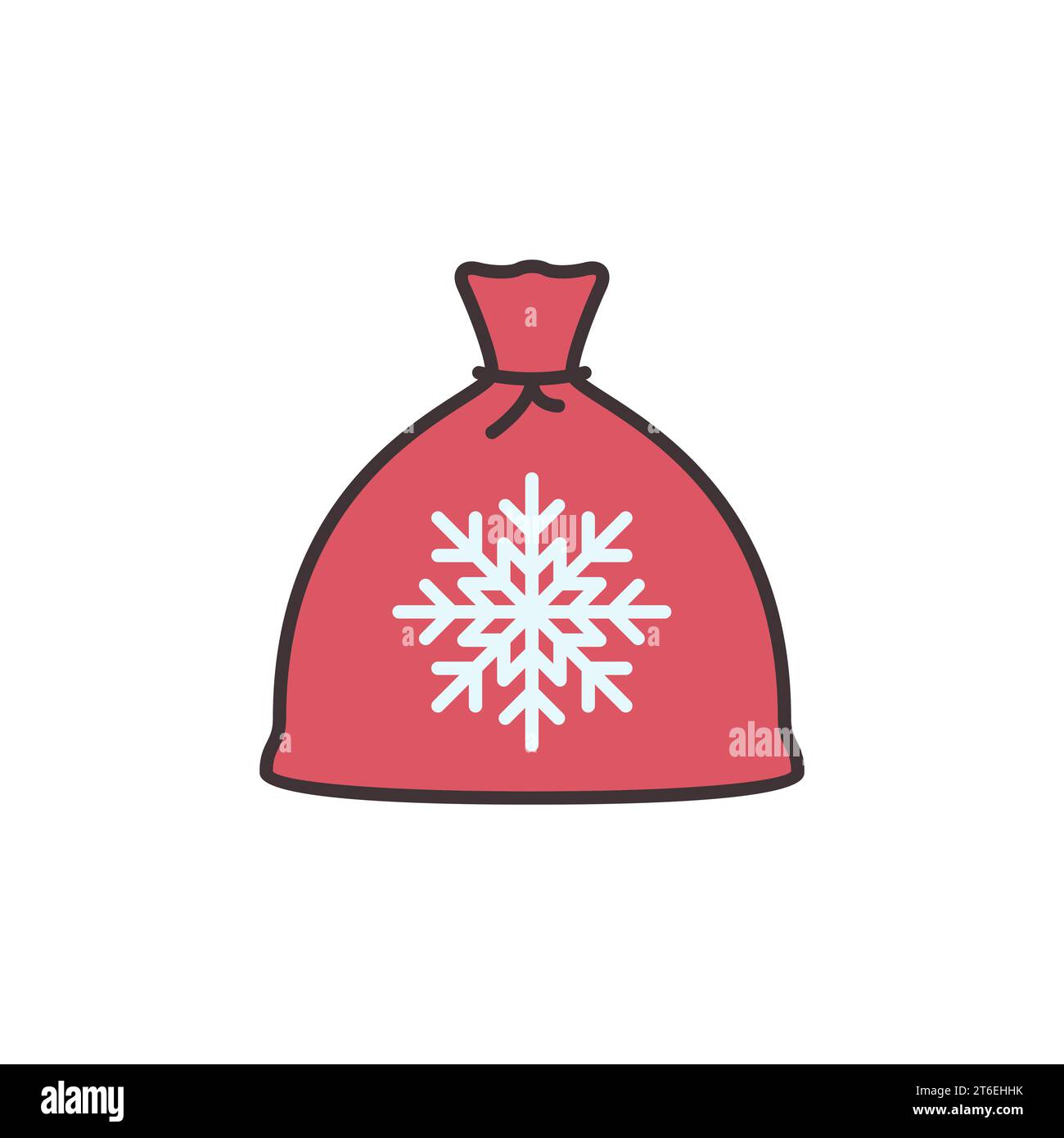 Santa Claus Red Sack vector Christmas concept icon or logo element ...