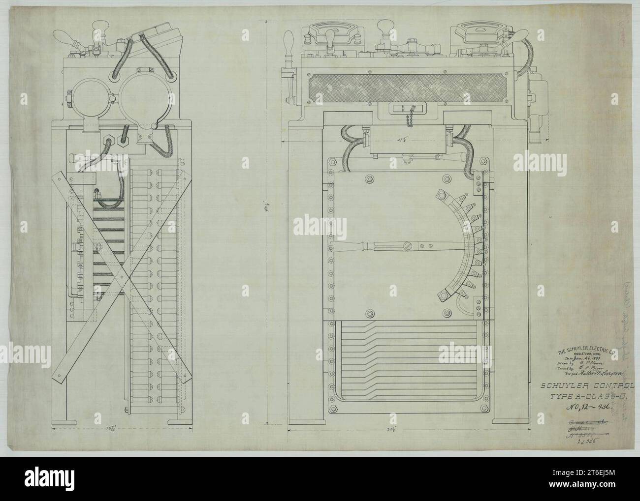 USS Maine (ACR-1)- Schuyler Control Type A - Class -D Stock Photo - Alamy