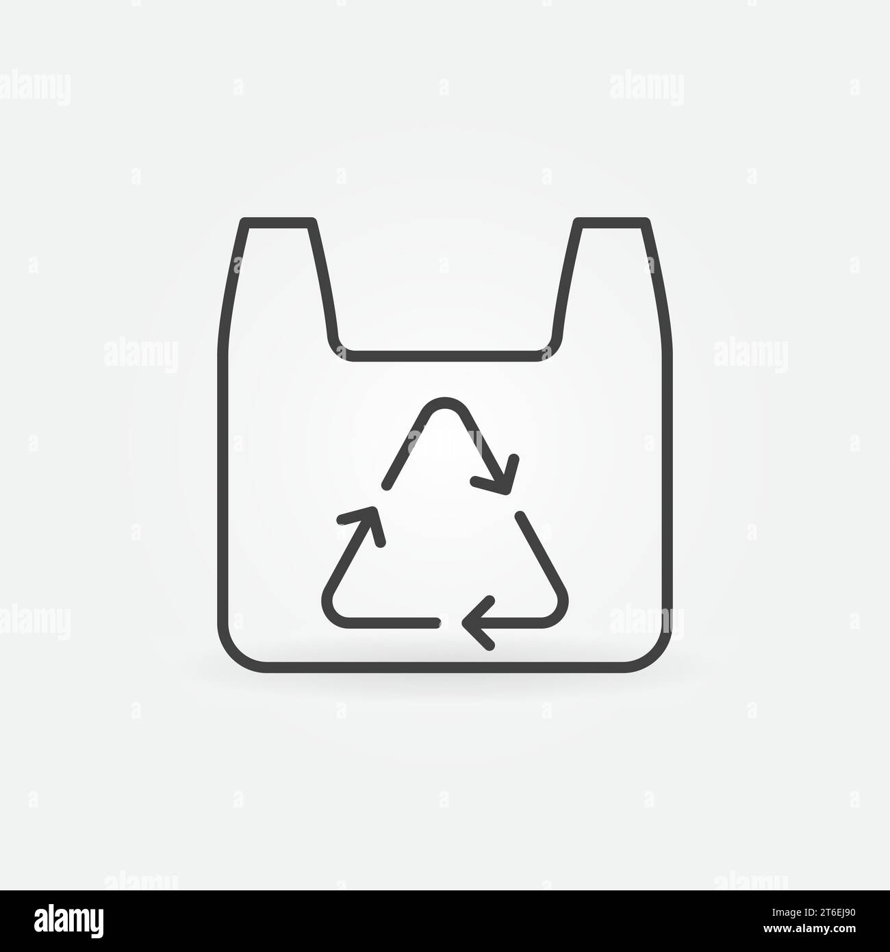 Plastic Bag recycle vector Recycling concept icon or sign in outline ...
