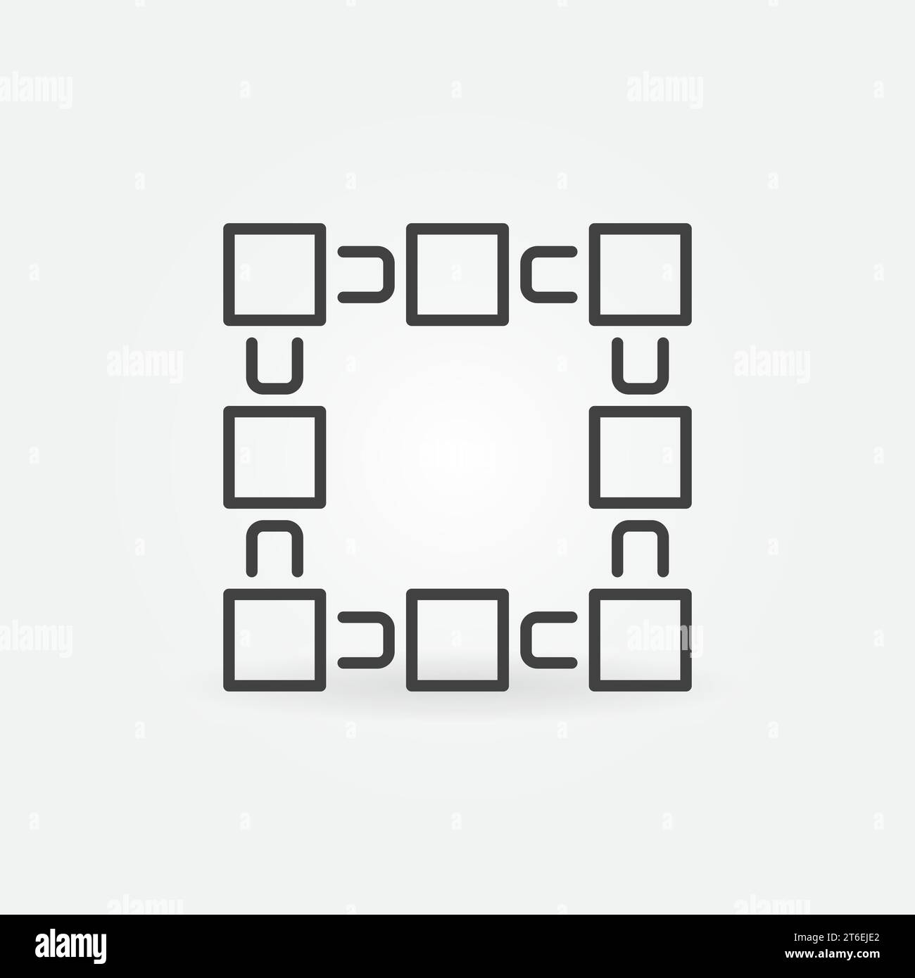 Block and Chain outline vector Blockchain concept icon or design element Stock Vector Image ...