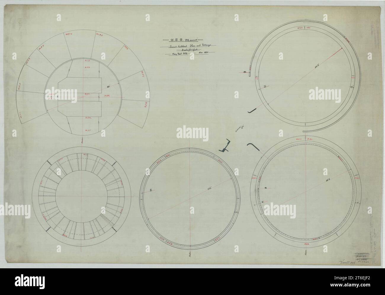 USS Maine (ACR-1)- Turret Bulkhead Floor and Fittings Stock Photo - Alamy