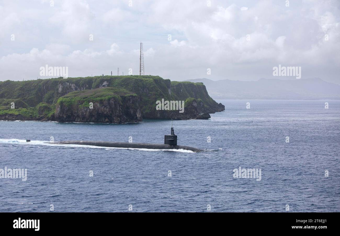 USS Maine departs Naval Base Guam Stock Photo - Alamy