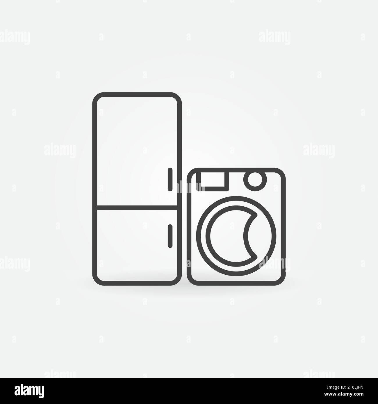 Washing Machine with Refrigerator line icon. Appliances vector linear ...