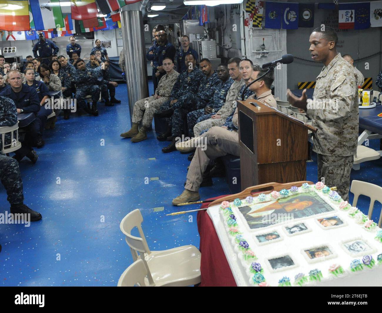 USS Makin Island celebrates Black History Month 120219 Stock Photo - Alamy