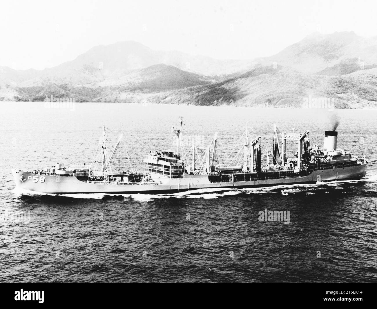 USS Manatee (AO-58) underway in Subic Bayon 28 October 1969 Stock Photo ...