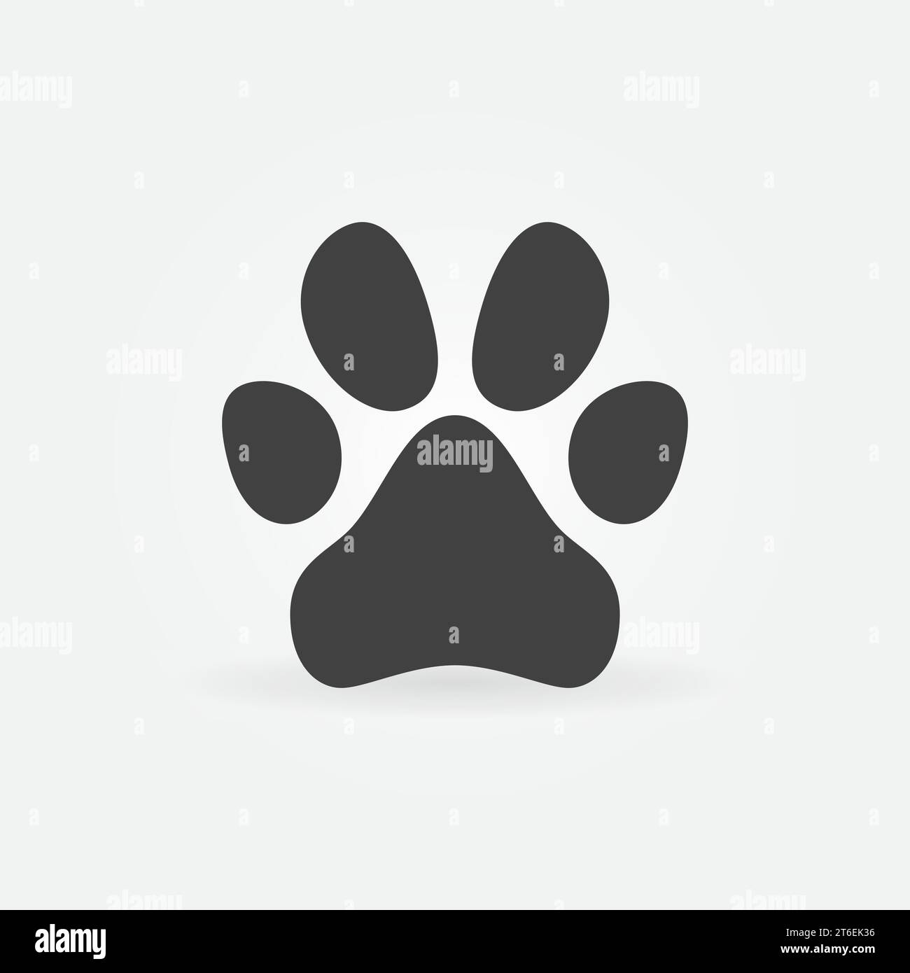 Dog Paw vector Footprint concept minimal icon or design element Stock ...