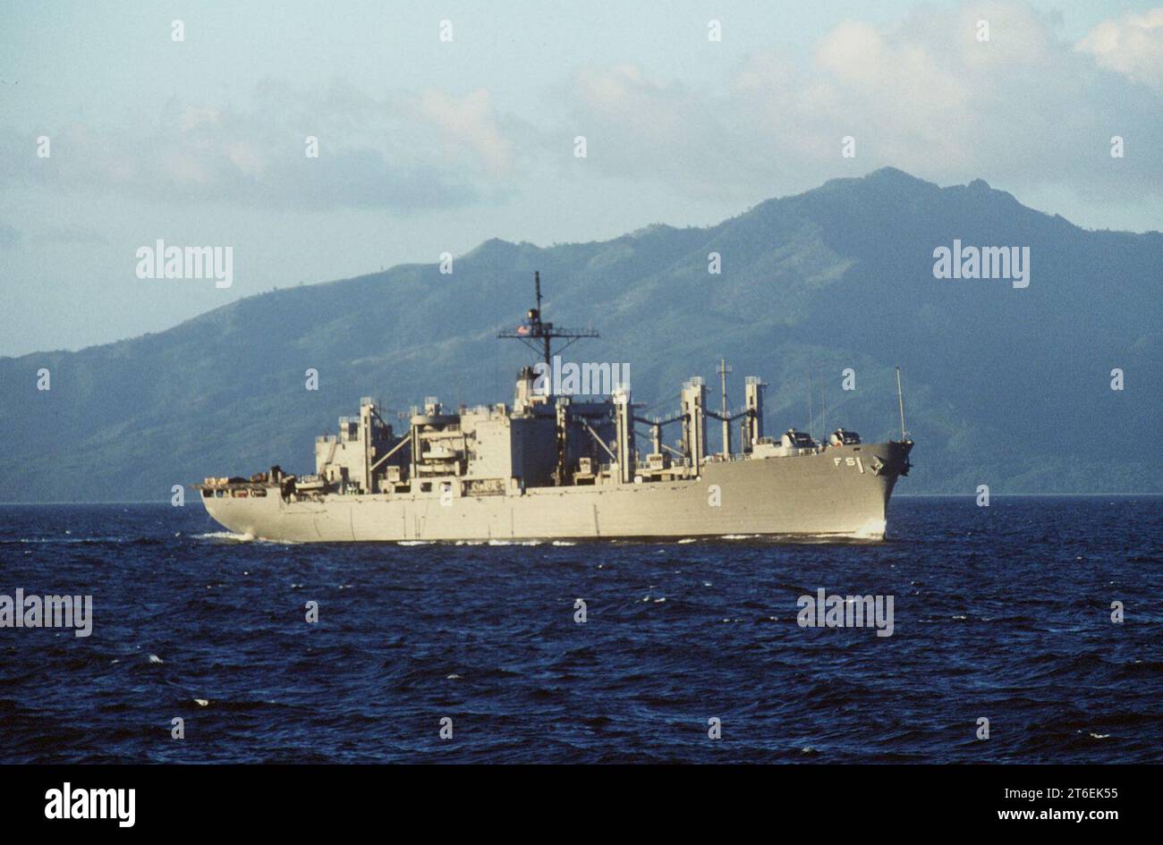 USS Mars (AFS-1) underway in Subic Bay, Philippines, circa in 1987 ...