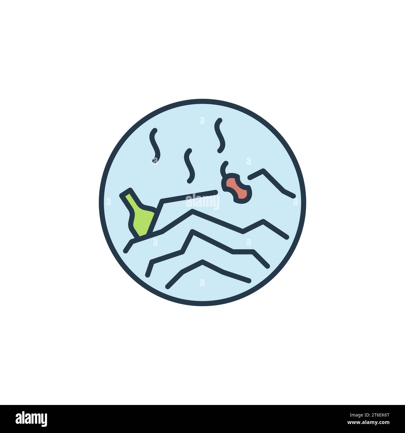 Rubbish Dump colored icon. Garbage sign and Environment Pollution ...