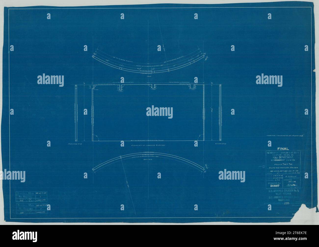USS Maryland (ACR-8) and USS West Virginia (ACR-5)- Hulls -38 & -39 ...