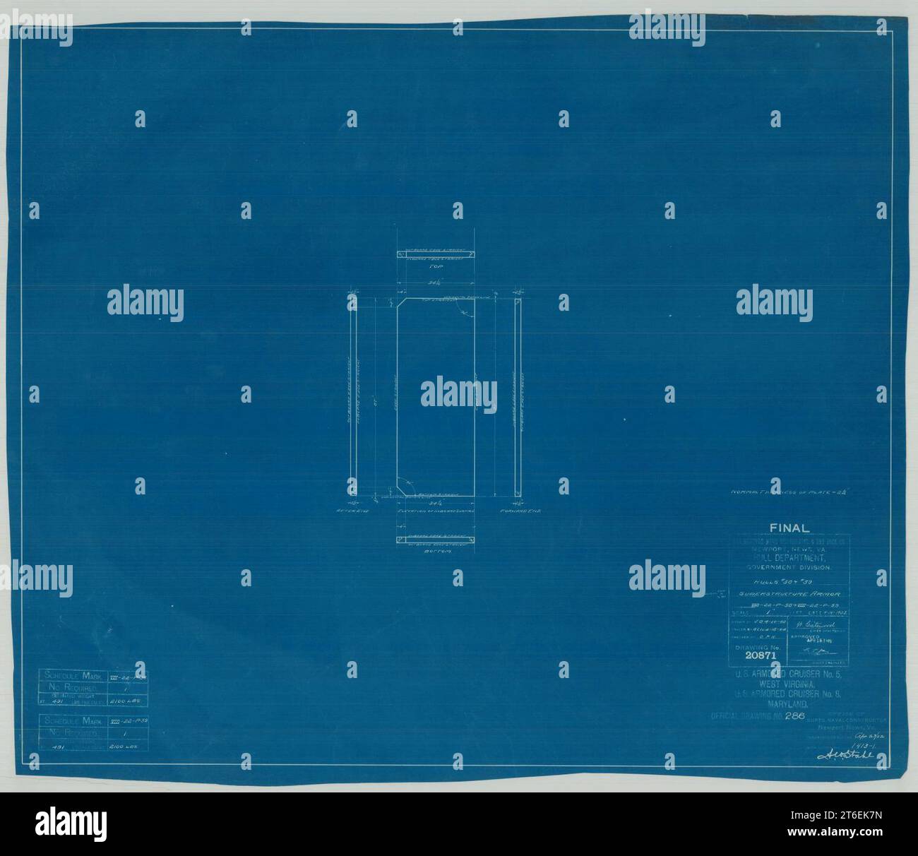 USS Maryland (ACR-8) and USS West Virginia (ACR-5)- Hulls -38 & -39 ...