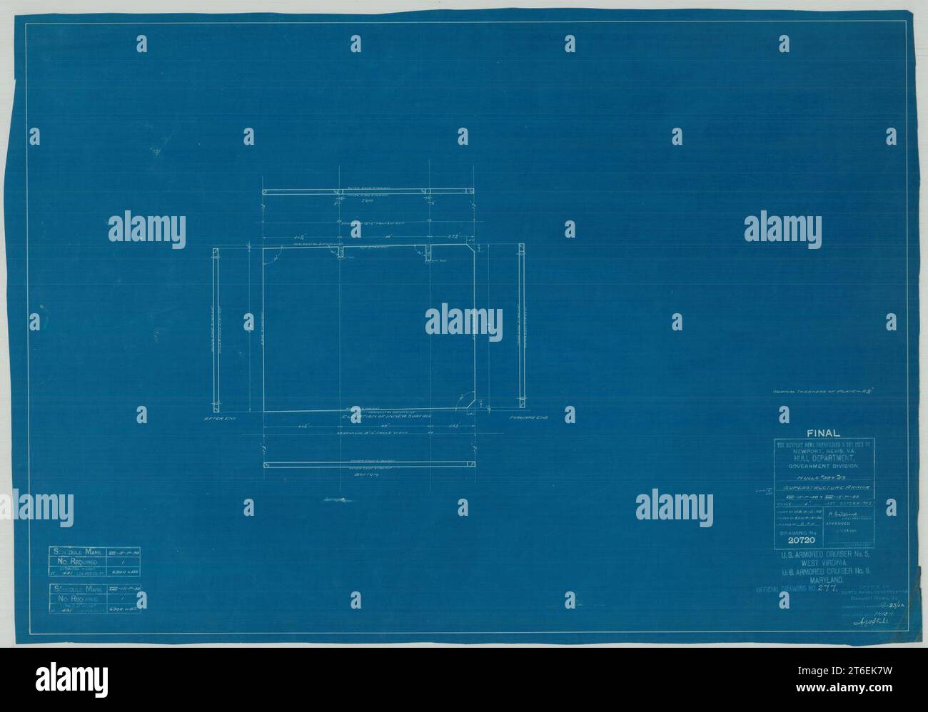 USS Maryland (ACR-8) and USS West Virginia (ACR-5)- Hulls -38 & -39 ...