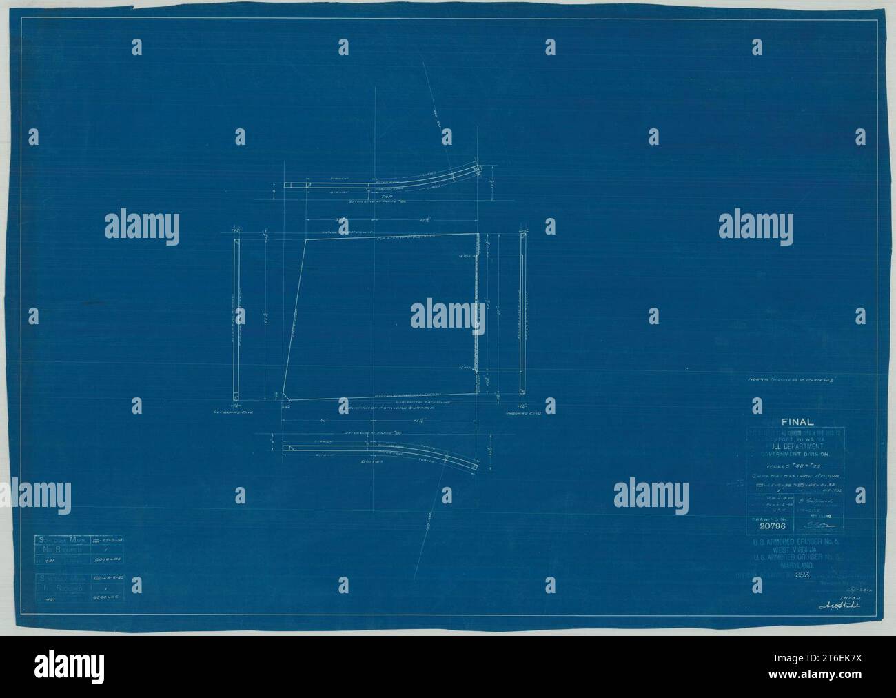 USS Maryland (ACR-8) and USS West Virginia (ACR-5)- Hulls -38 & -39 ...