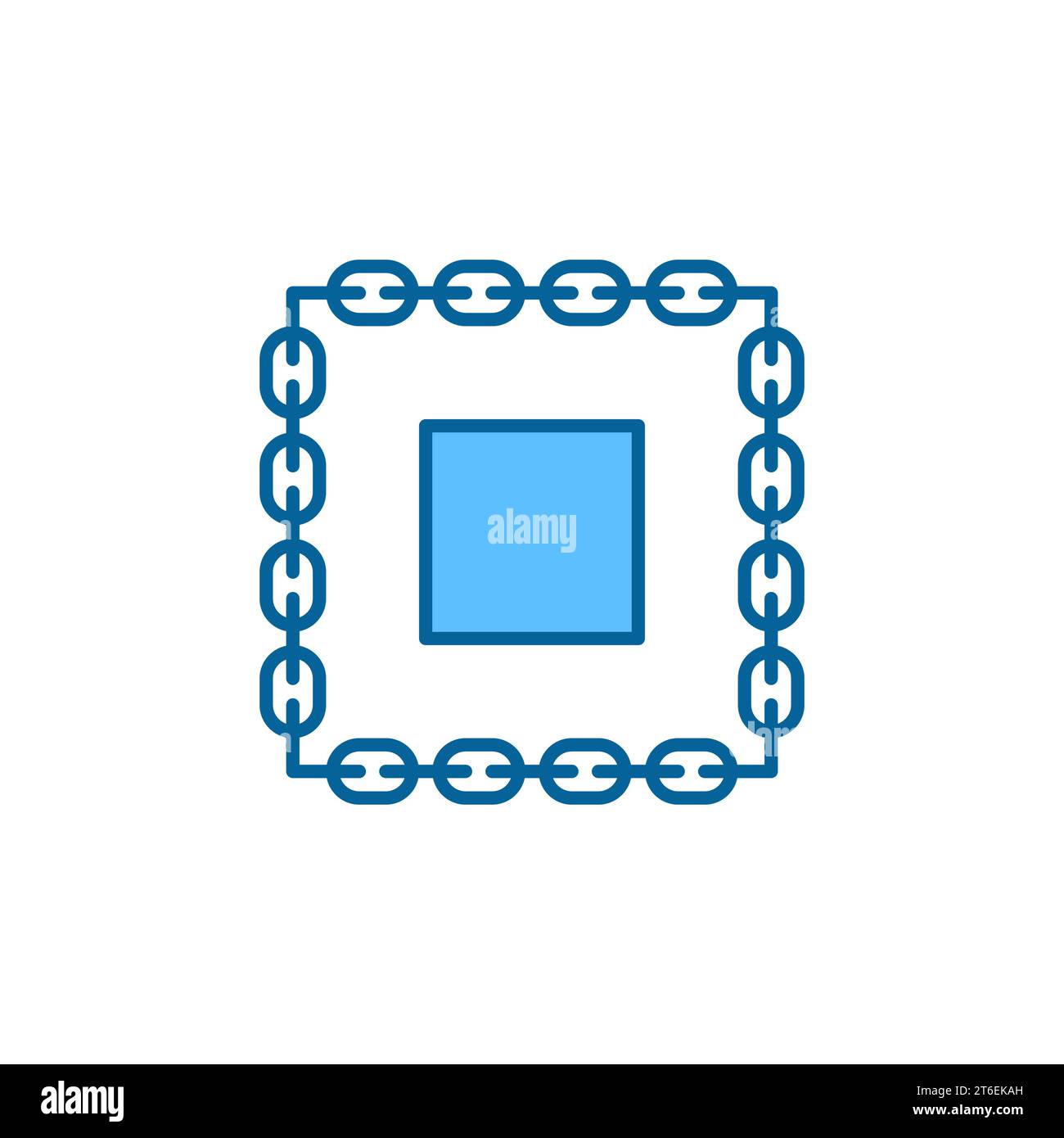 Blockchain creative icon. Vector Connected Chain concept sign Stock Vector Image & Art - Alamy