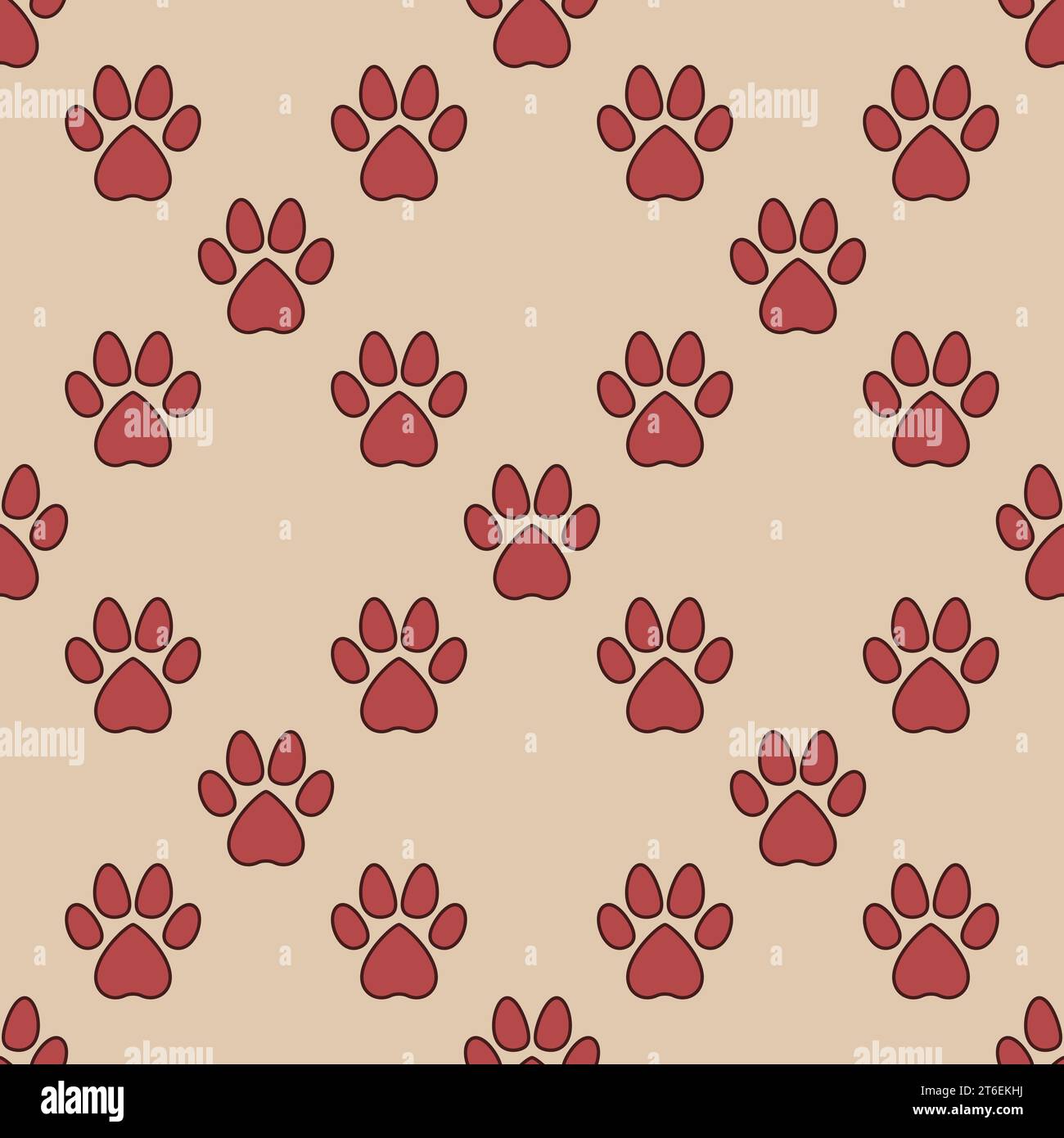 Repeating paw pattern hi-res stock photography and images - Alamy