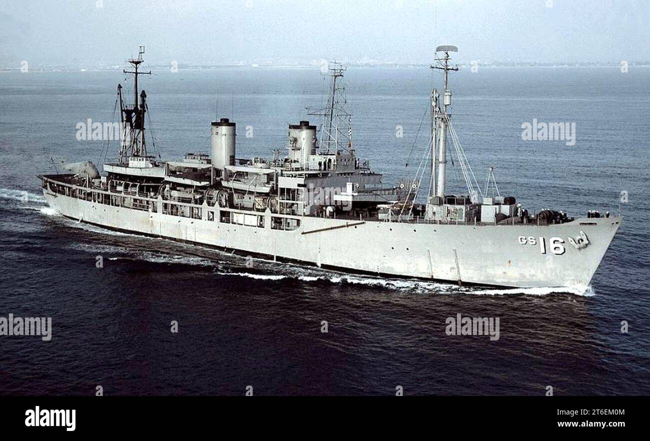 USS Maury (AGS-16) underway, circa in the 1960s Stock Photo - Alamy
