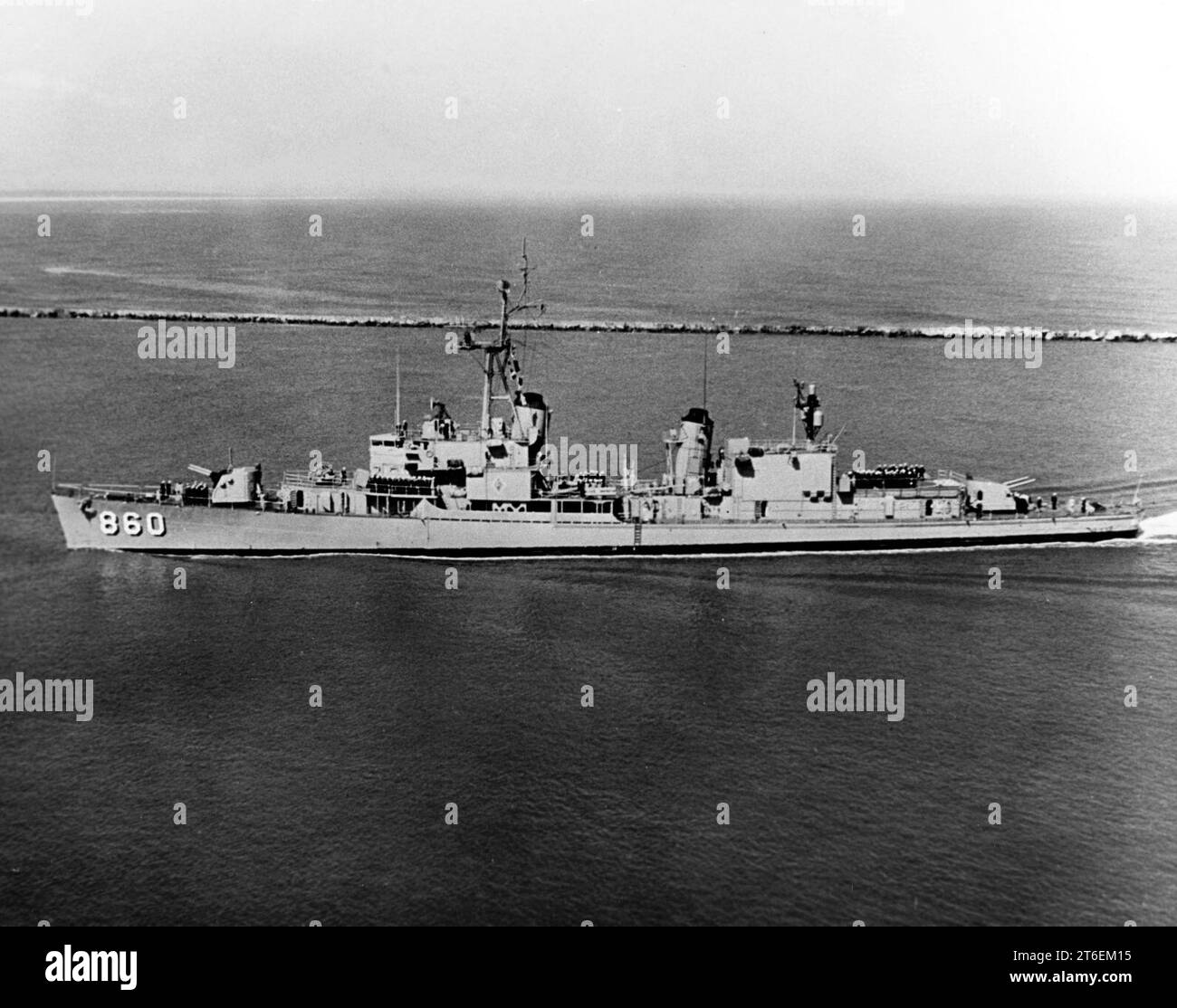 USS McCaffery (DD-860) underway, circa in the later 1960s Stock Photo ...