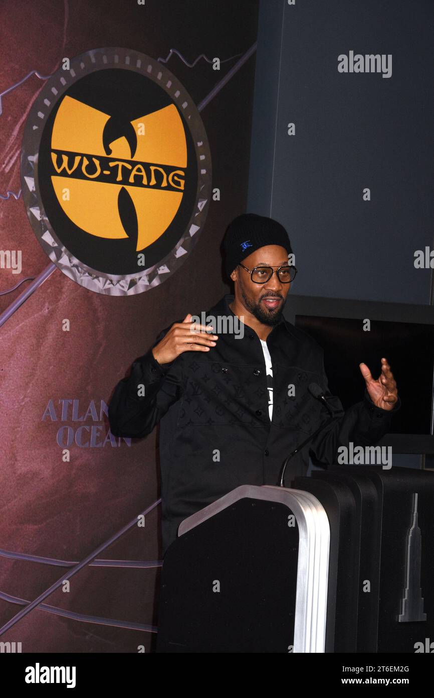 New York, NY, USA. 9th Nov, 2023. RZA pictured as the Wu-Tang Clan Celebrate the 30th ...