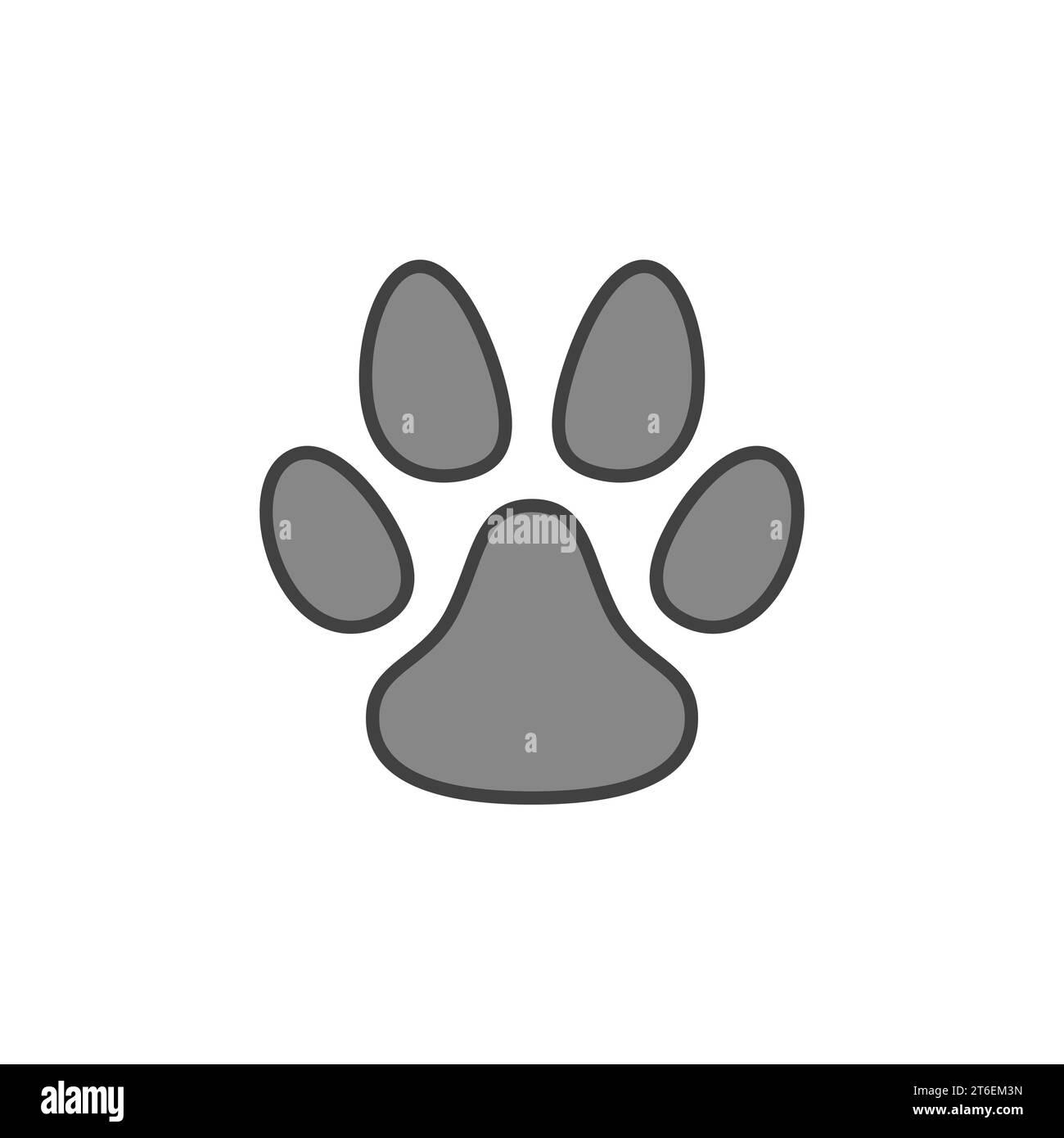Animal footprint simple icon. Paw vector concept creative symbol or ...