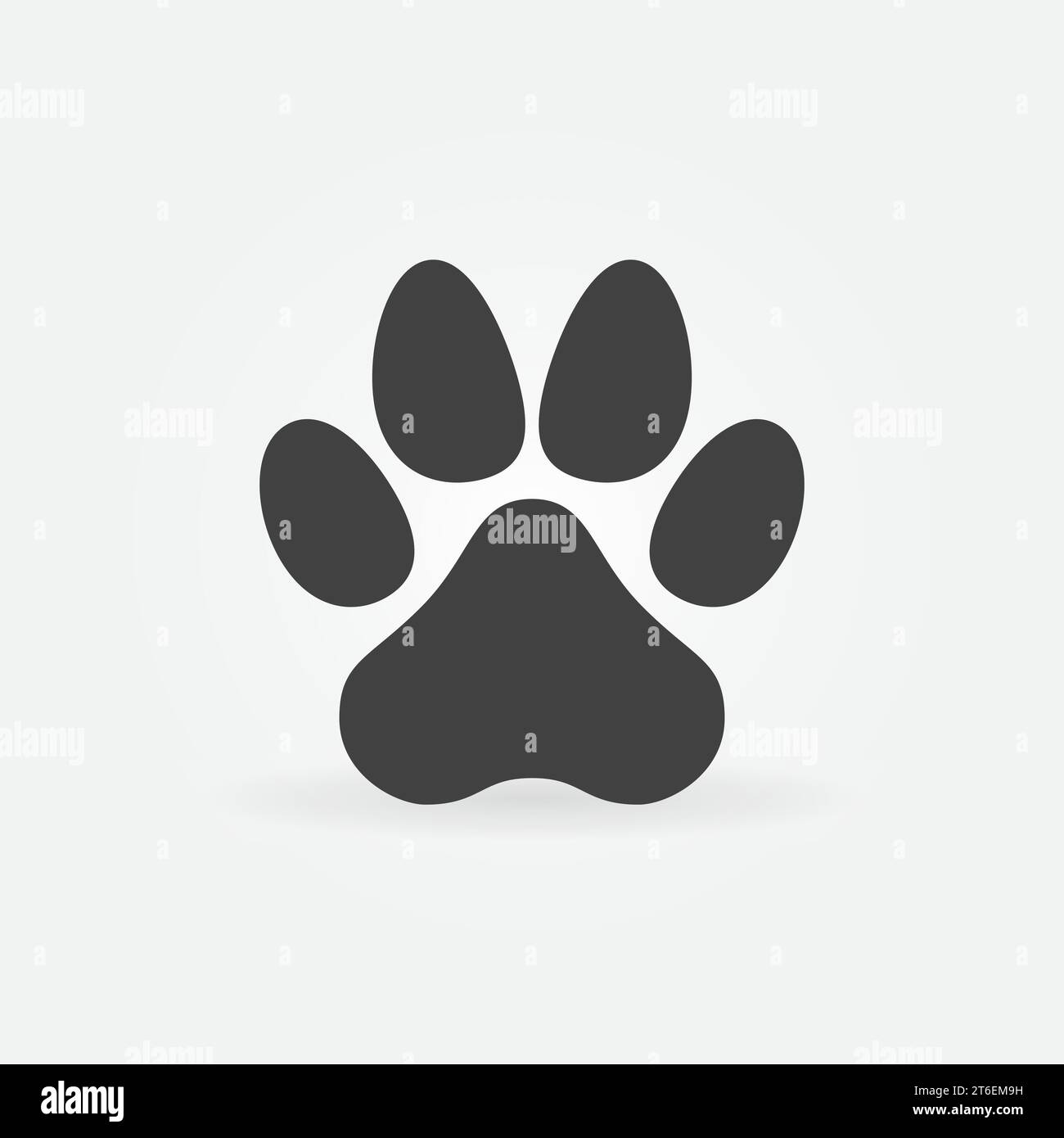 Foot Paw Mark or Print vector concept simple icon or design element ...