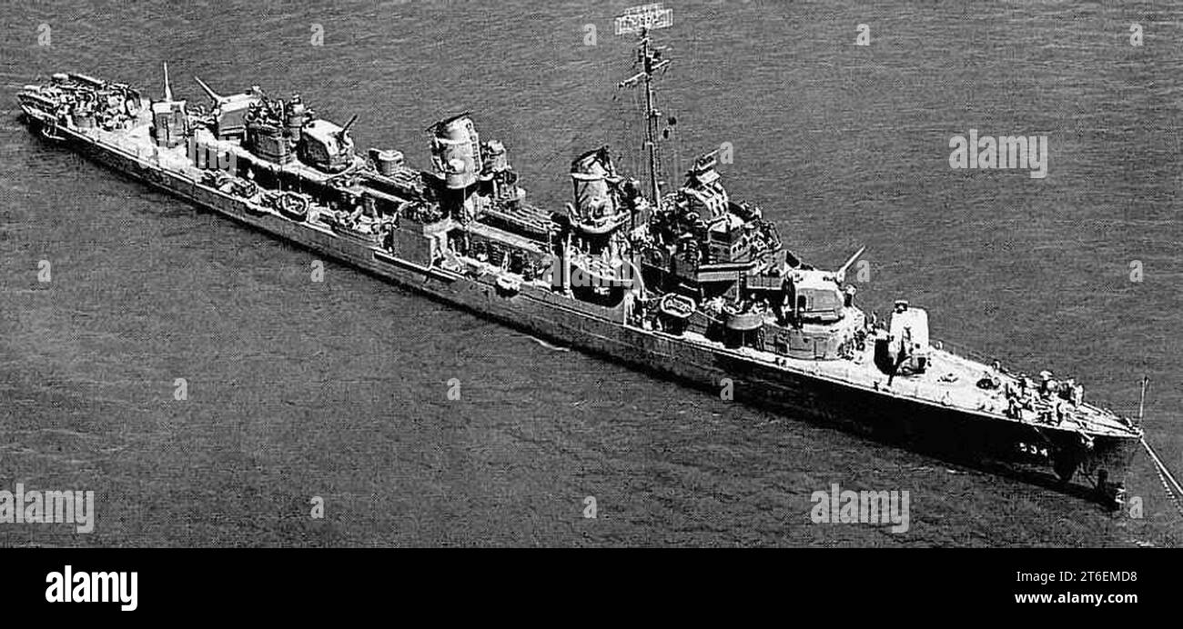 USS McCord (DD-534) at anchor, circa in 1943 Stock Photo - Alamy