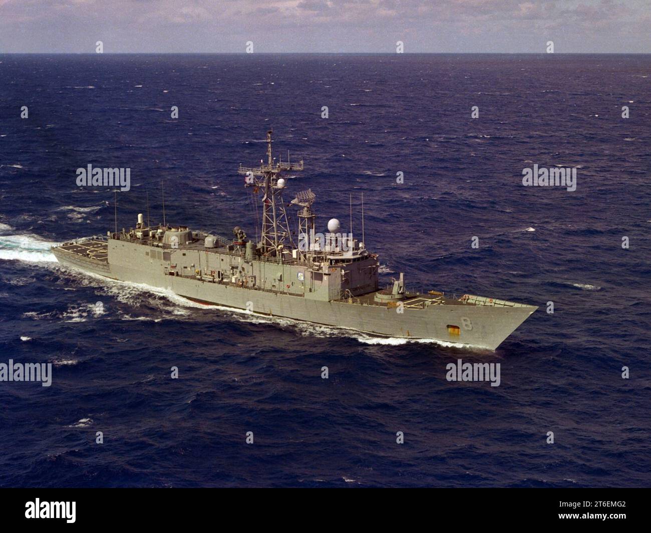 USS McInerney (FFG-8) underway in the Atlantic Ocean on 16 October 1992 ...
