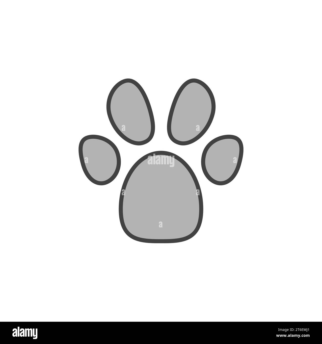 Pet Paw Print vector concept colored icon or design element Stock ...