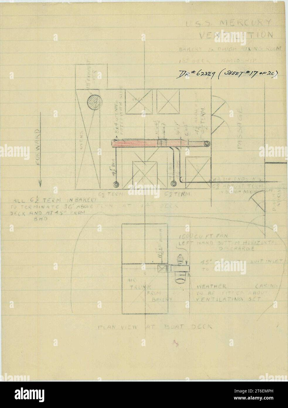 USS Mercury (ID-3012)- Ventilation, Bakery and Dough Mixing Room 1st ...