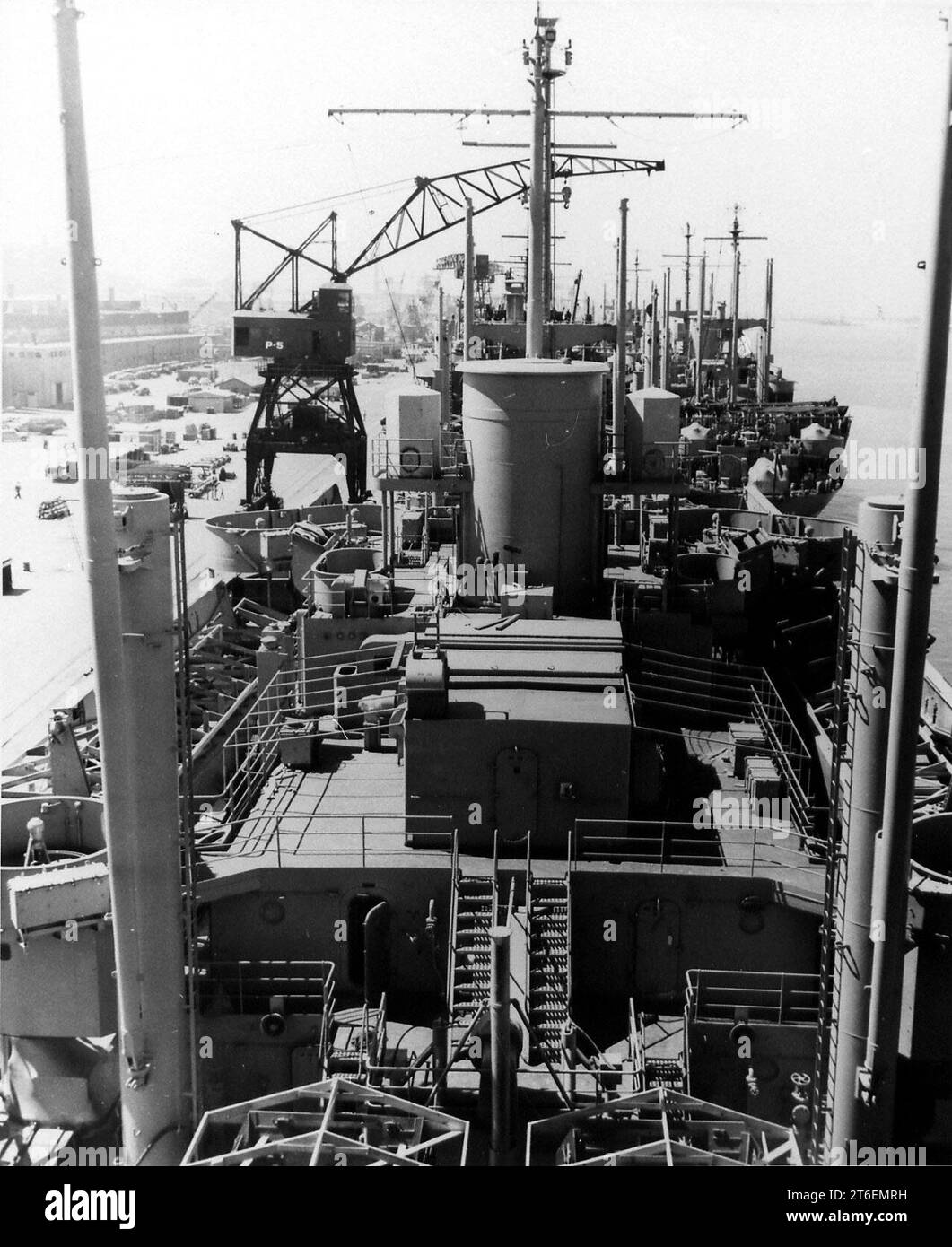 USS Meriwether (APA-203) at the Mare Island Naval Shipyard, 1 August ...