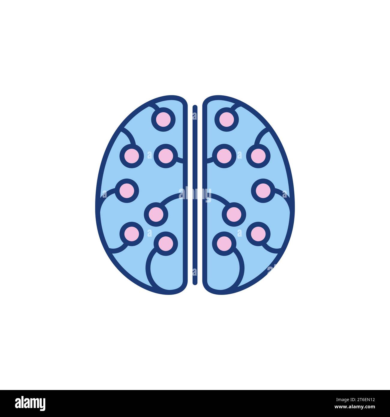 Human Brain with Neuron Connections vector concept colorful icon or design element Stock Vector ...