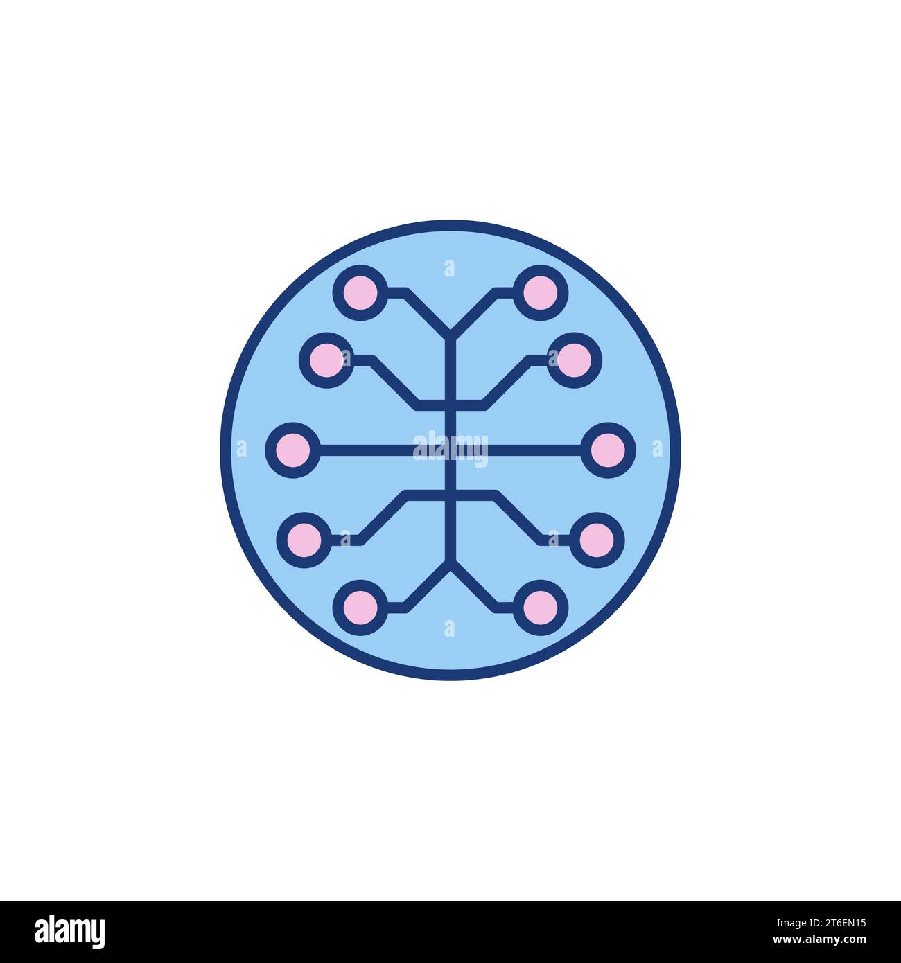 Brain Synapse vector Mind concept round colored icon or design element ...