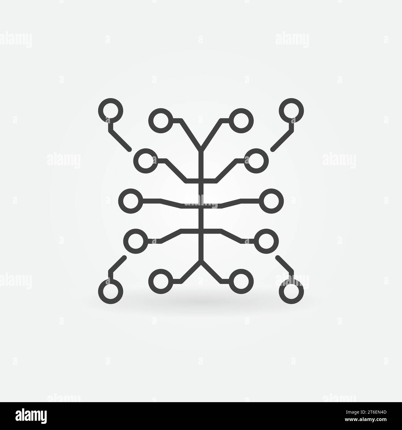 Neural Networks in Human Brain vector Neuroscience concept outline simple icon or symbol Stock ...