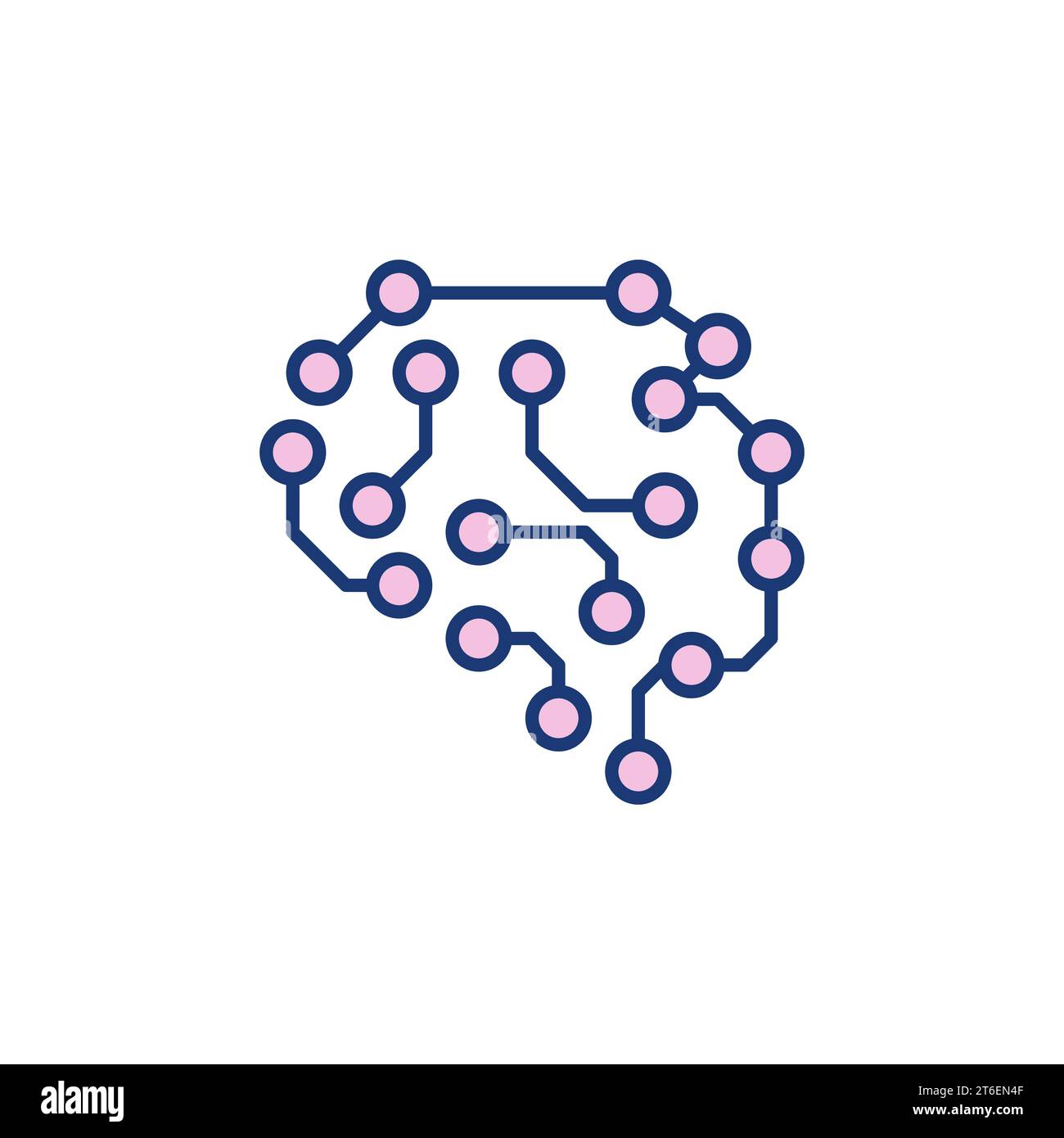 Human Brain Connections vector concept colored icon or symbol Stock ...
