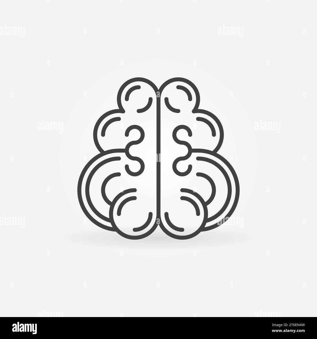 Human Brain vector thin line Mind concept icon or symbol Stock Vector ...