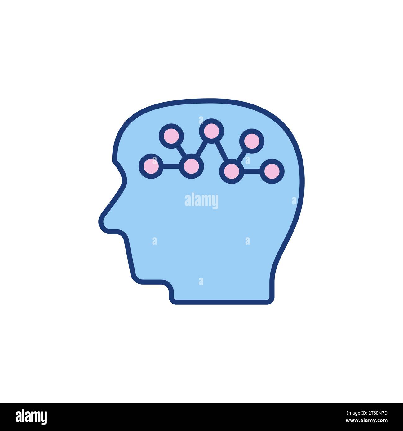 Synapse in Human Head vector concept colored icon or symbol Stock ...