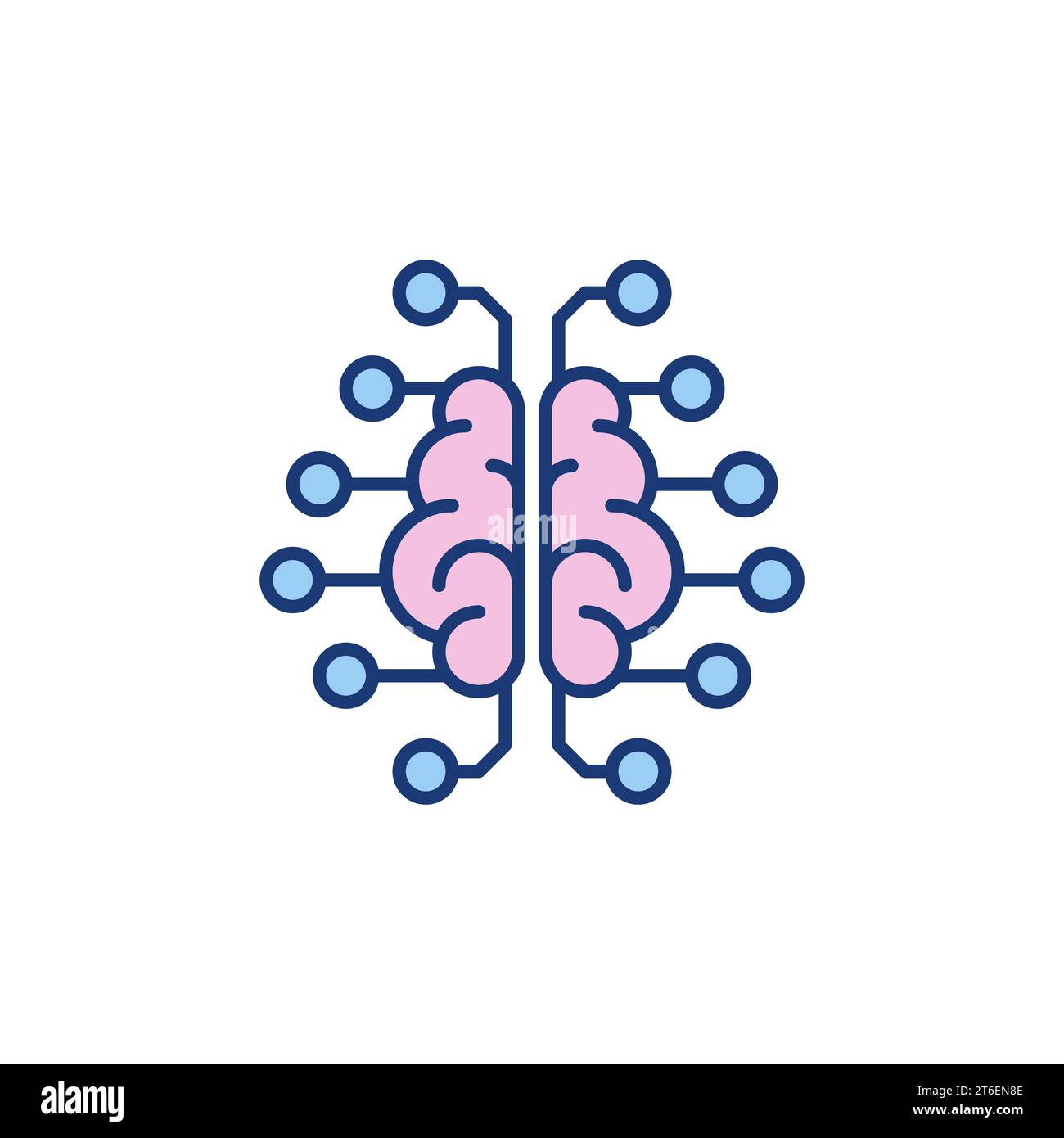 Neuron Connections in Human Brain colored icon - vector synapse concept modern sign Stock Vector ...