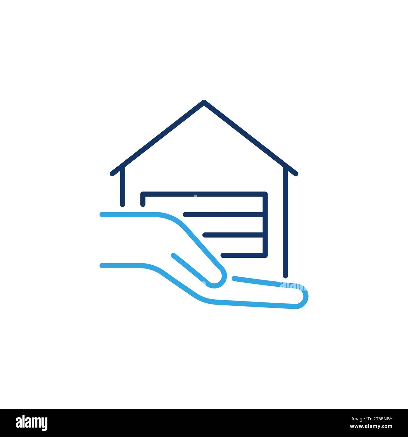 House on Hand vector Real Estate, Property or Mortgage concept colored ...