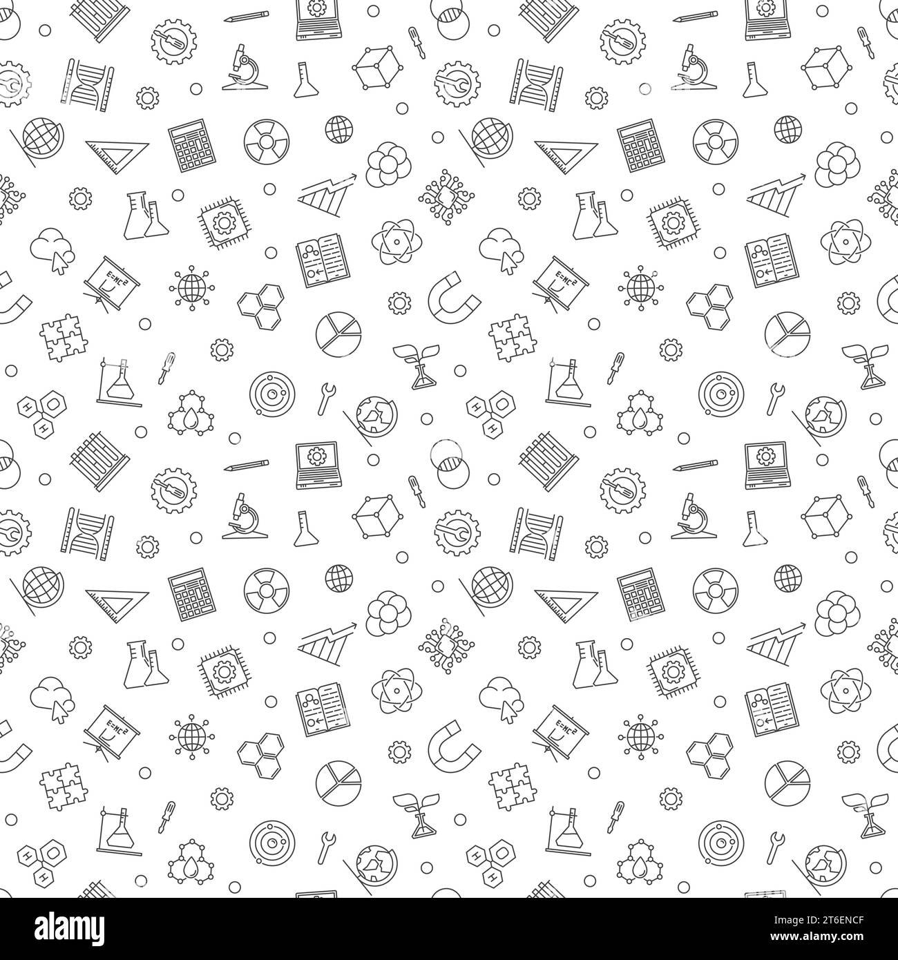 STEM Learning vector seamless pattern. Science concept simple ... STEM Learning vector seamless pattern. Science concept simple ...