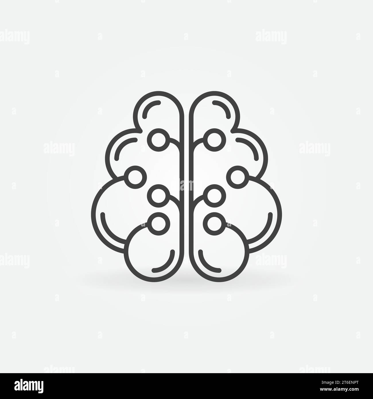 Neural Networks in Human Brain vector Science concept outline icon or ...