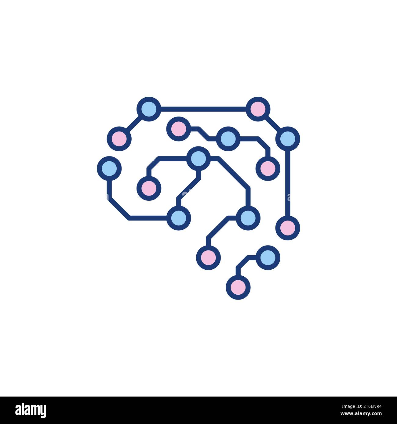 Neurons in Brain vector concept colorful icon or logo element Stock ...