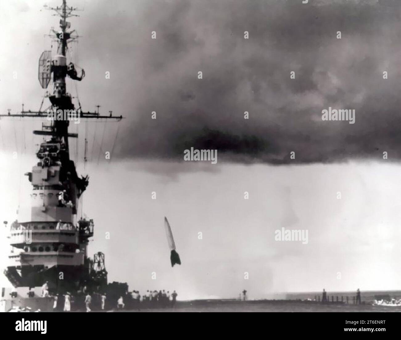 USS Midway (CVB-41) V-2 launch (Operation Sandy Stock Photo - Alamy