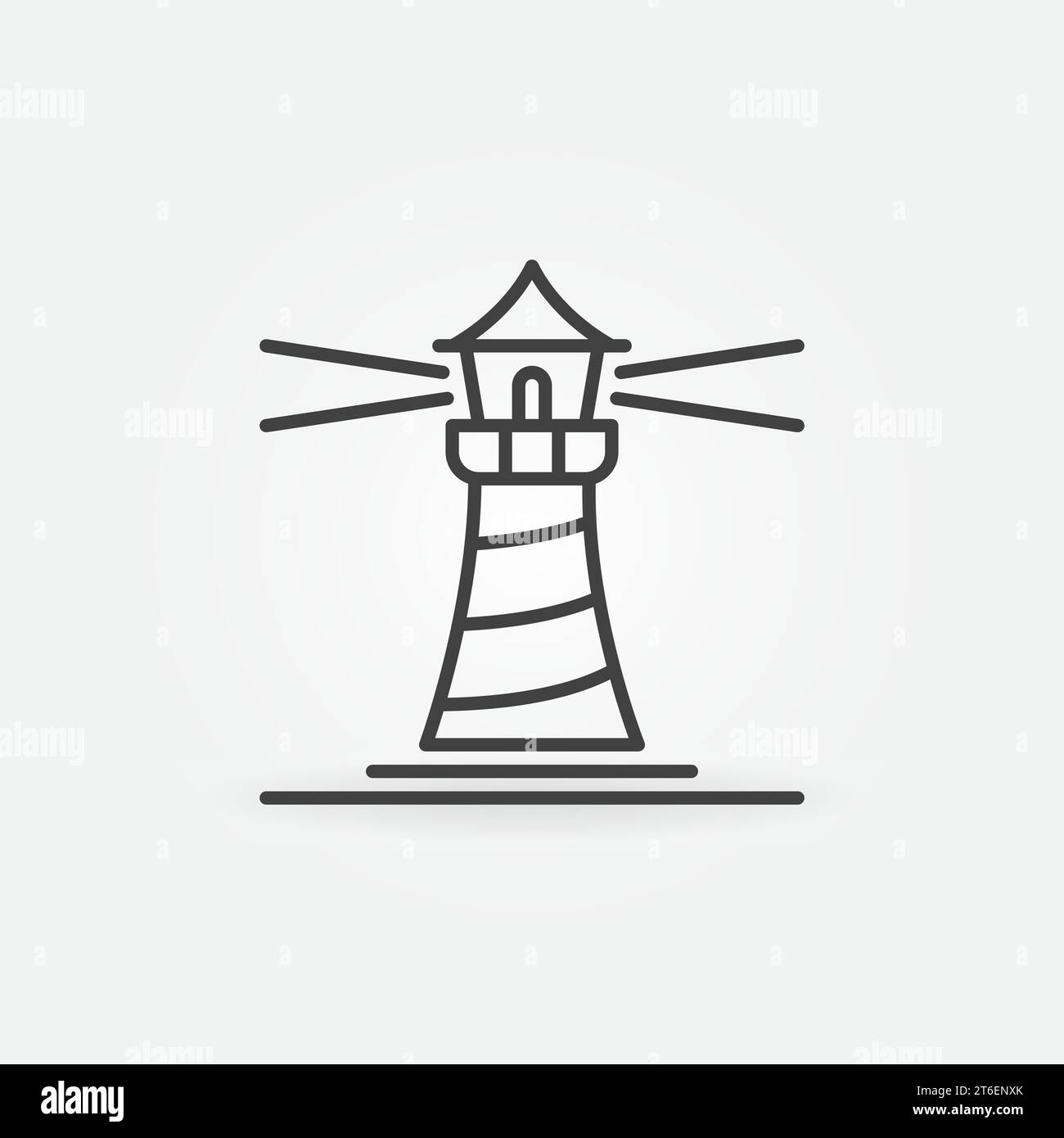 Cute Lighthouse linear vector concept icon or symbol Stock Vector Image ...