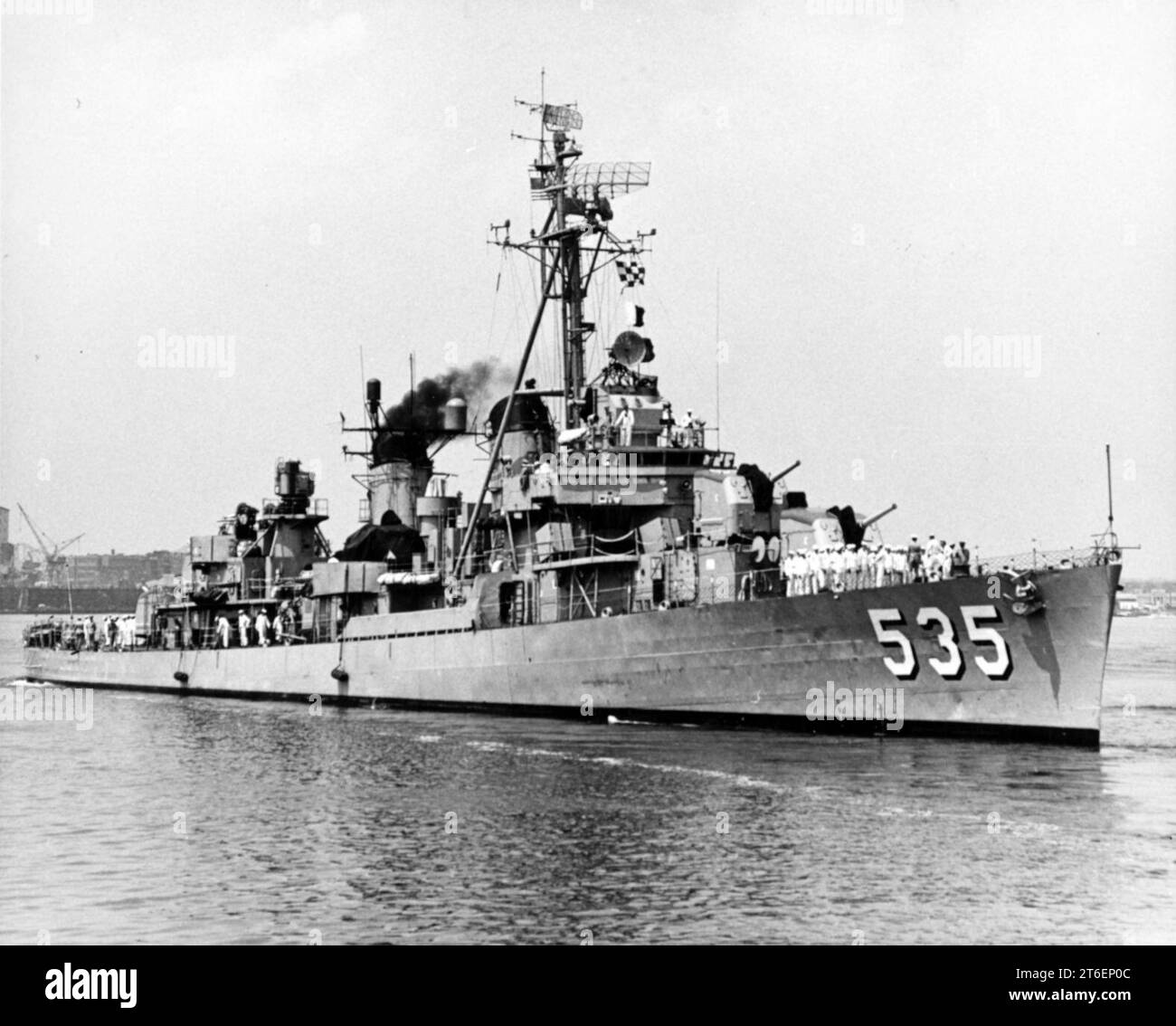 USS Miller (DD-535) in port, circa the early 1960s Stock Photo - Alamy